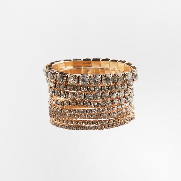 Zara | Jewelry | Zara Pack Of Jewel Bracelets | Poshmark